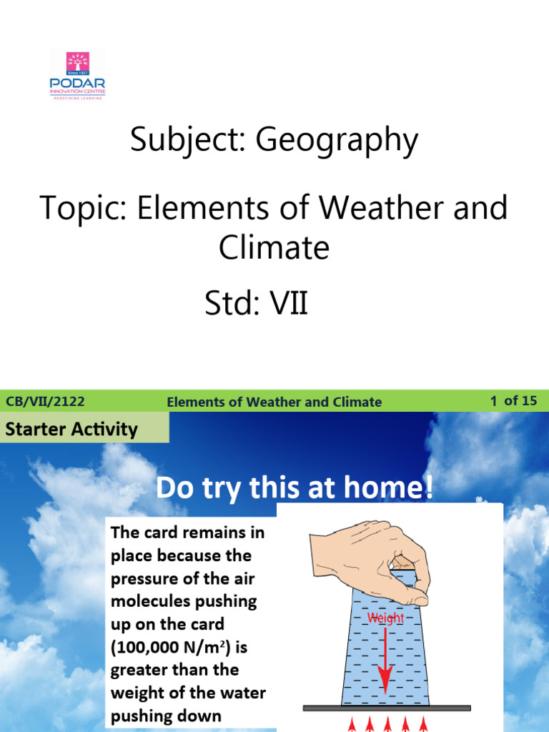 PPT3 - VII - Geog - Elements of Weather and Climate | PDF | Atmosphere ...