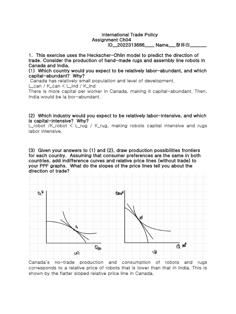 Intertrade Policy HW Assignment Ch04 Ch05 NoAnswer | PDF | Economics ...