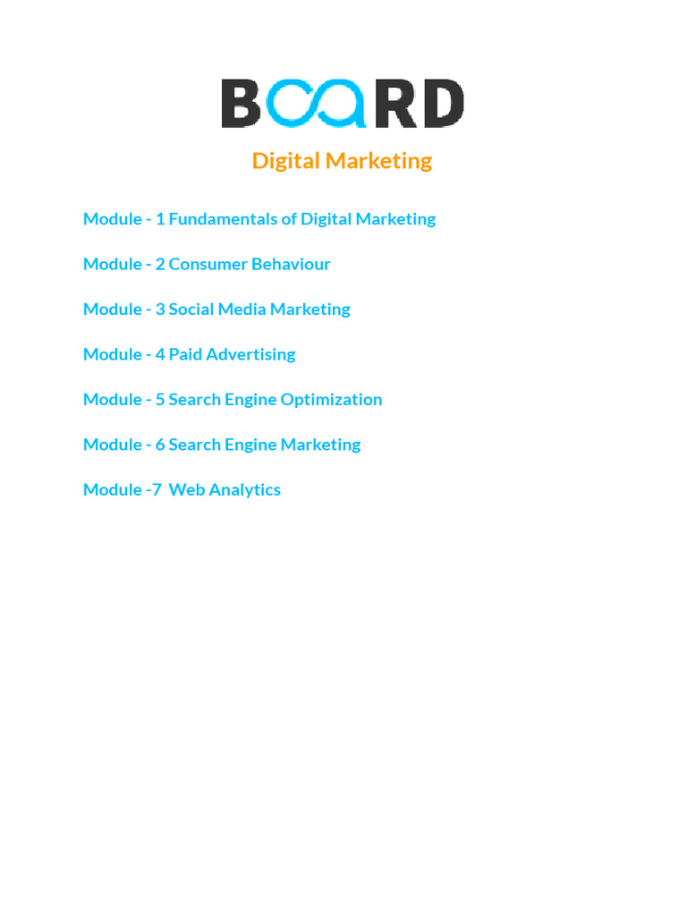 Digital Marketing Course With Certification | PDF