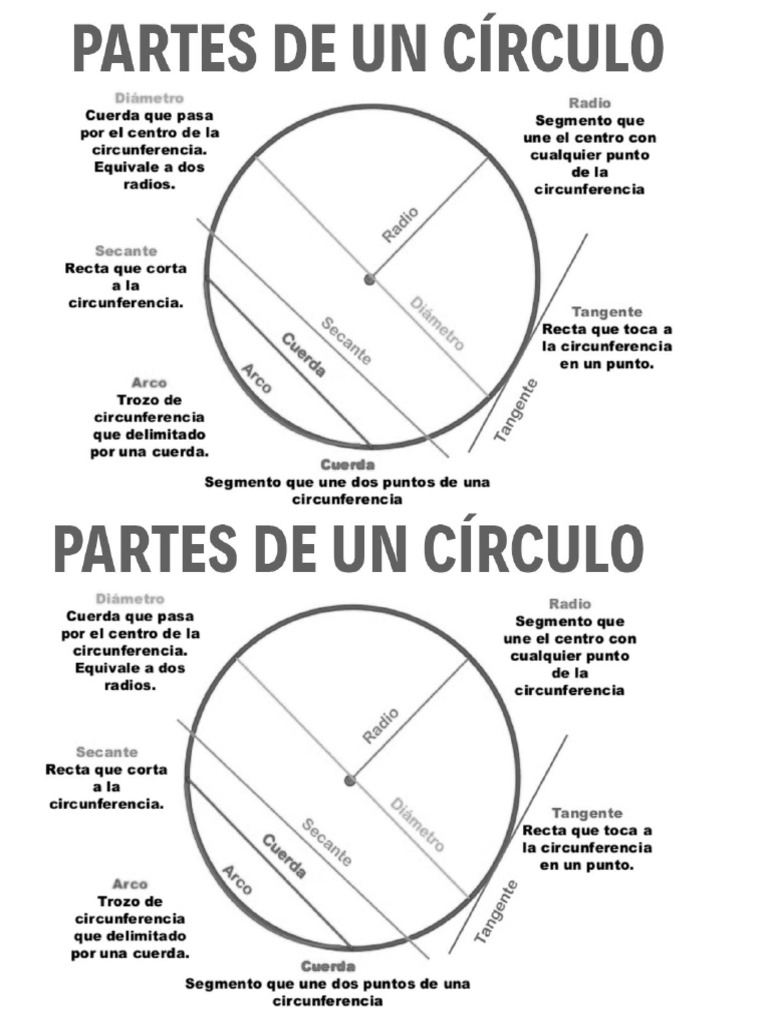 Partes Del Circulo | PDF