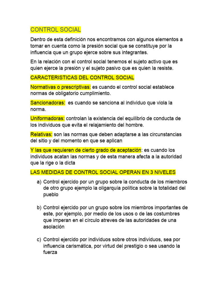 Control Social | PDF