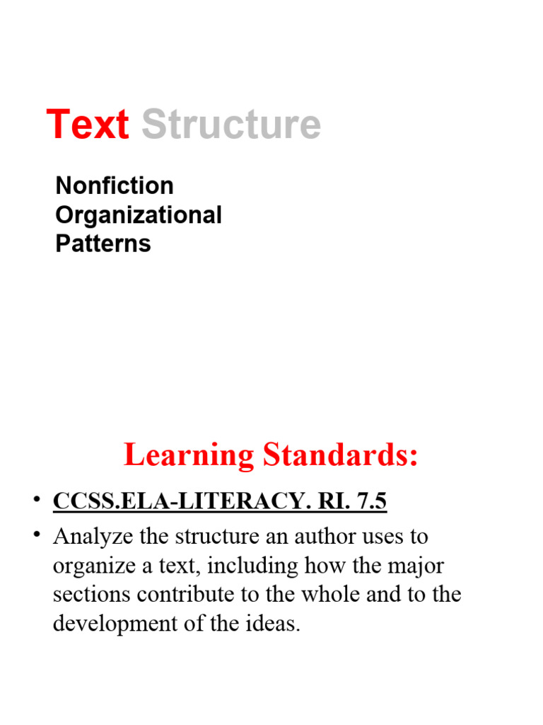 Text Structure | PDF
