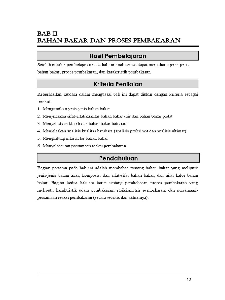 Bab 2. Bahan Bakar-Mke 1 | PDF
