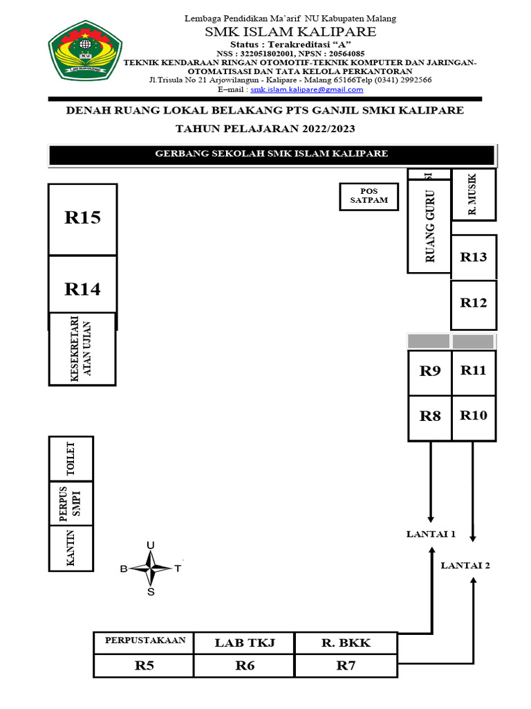 Denah Pts Ganjil 2022-2023 | PDF