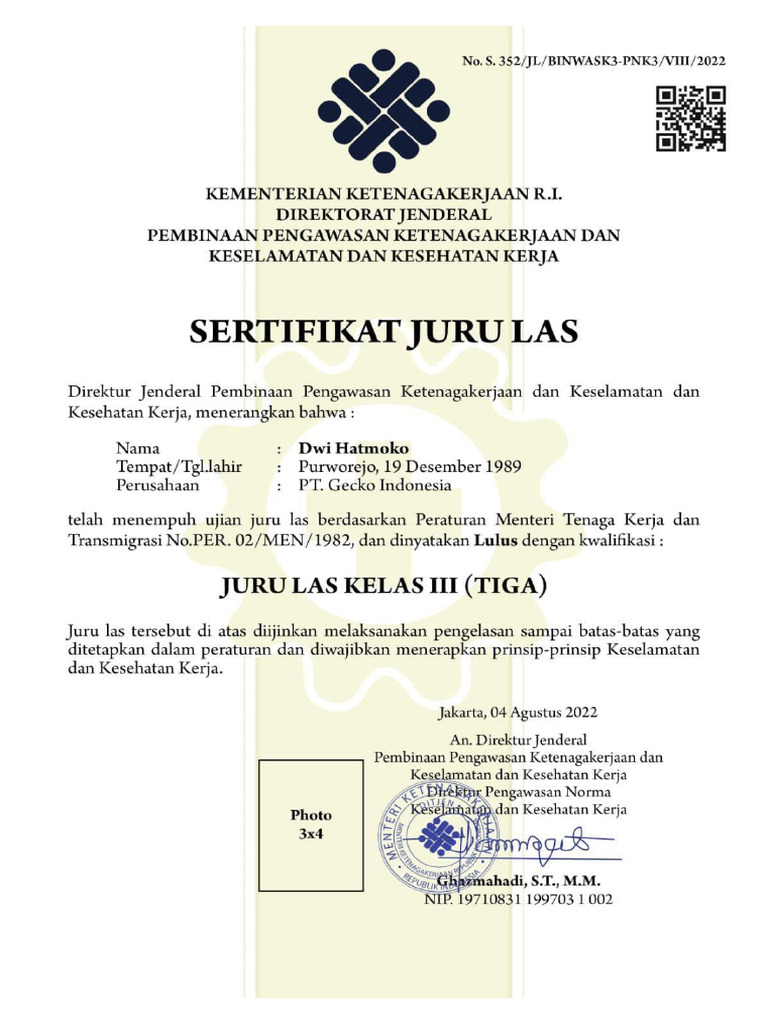 Sertifikat K3 Pdf
