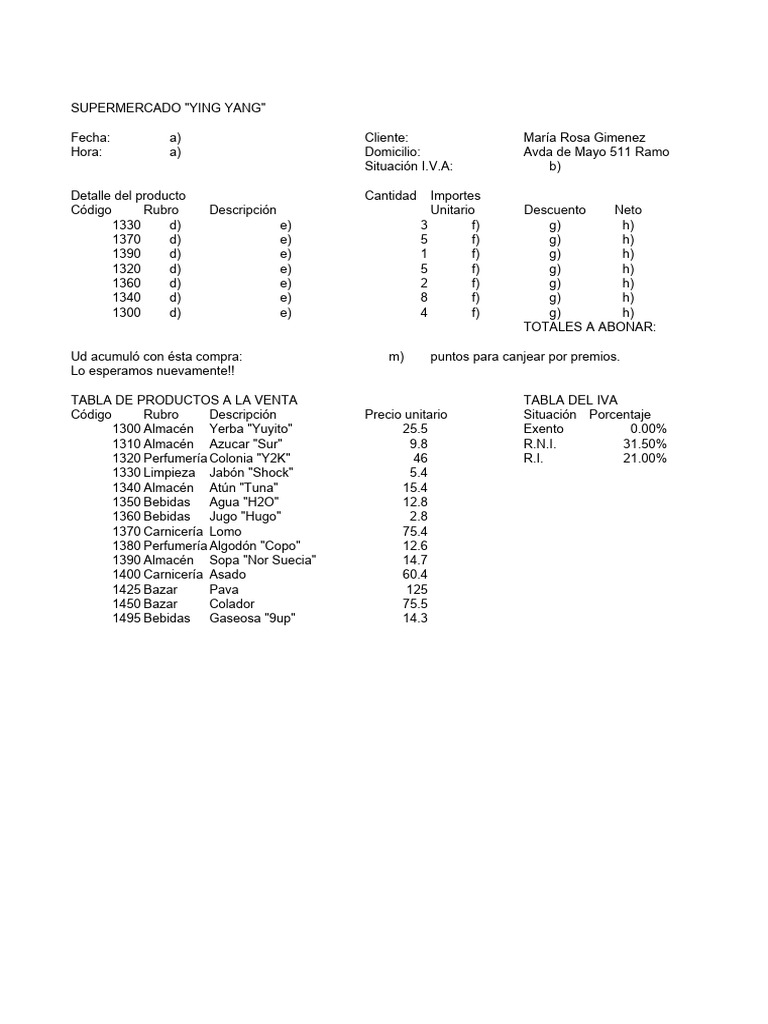 2 4 P TP5 Excel Oblig Nivel II Ver19 1 | PDF | Coche | Vehículos de ruedas