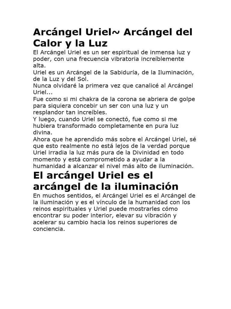 Arcángel Uriel 1 | PDF | Ligero | Arcángel