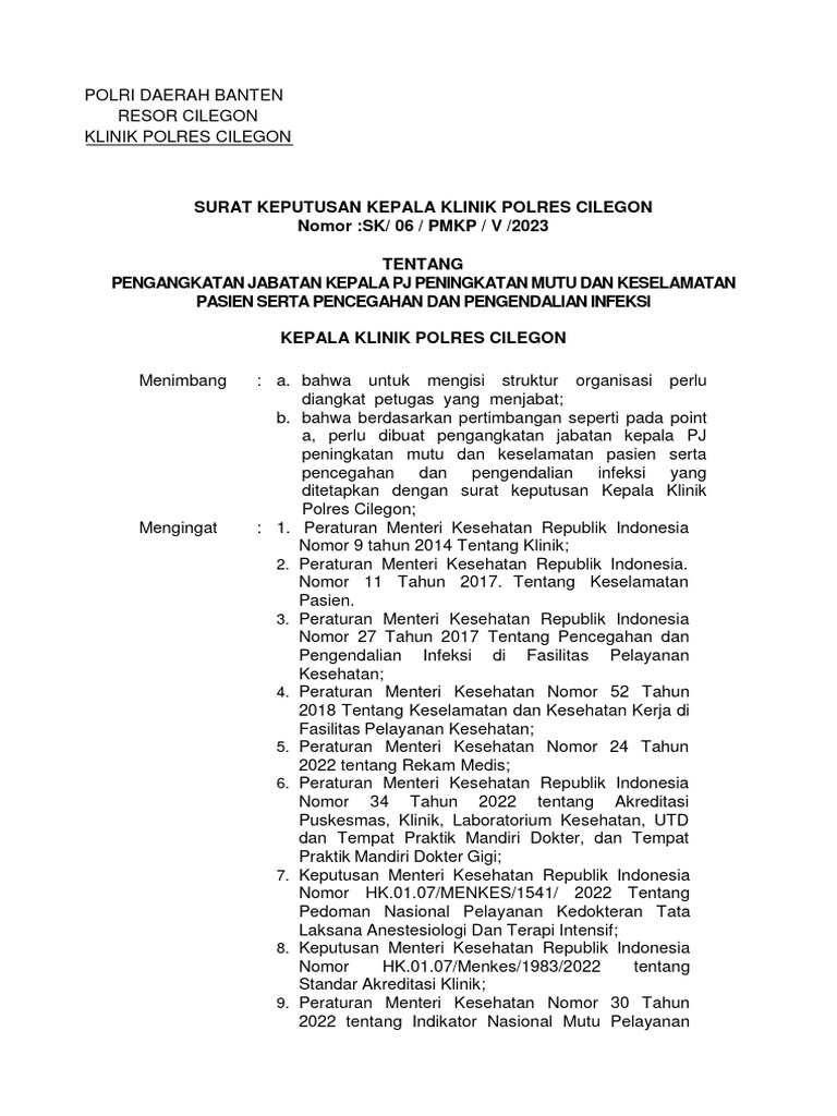 SK PJ Mutu Dan Ppi Fix | PDF