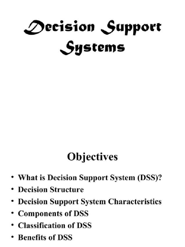 Decision Support System | PDF