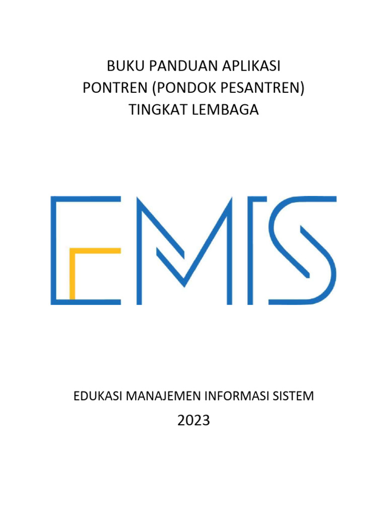 Panduan Aplikasi Emis Pontren 2023 | PDF