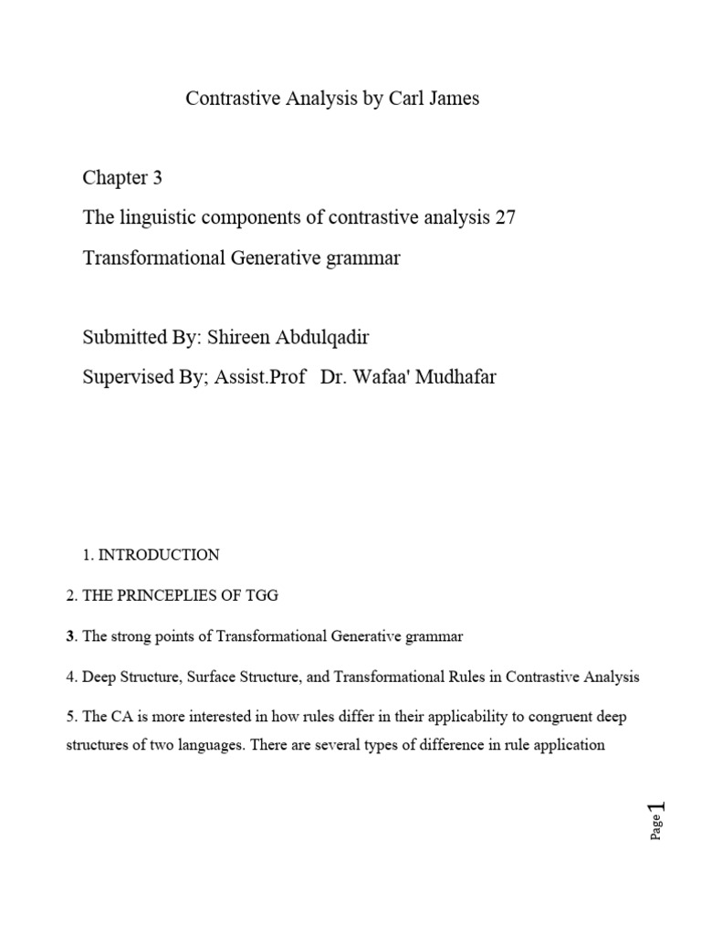 TRANSFORMATIONAL Generative Grammar To CA | PDF | Cognitive Science | Syntax