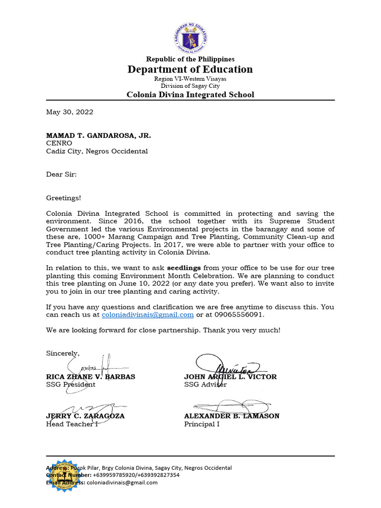 Letter To CENRO | PDF