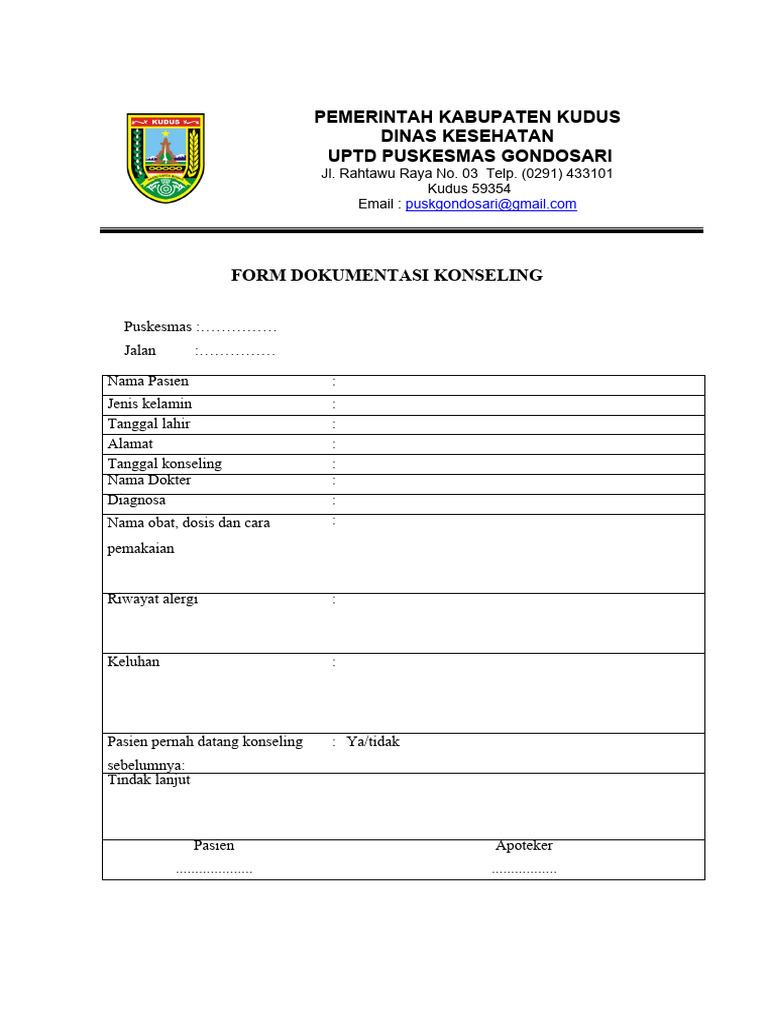 Form Dokumentasi Konseling | PDF