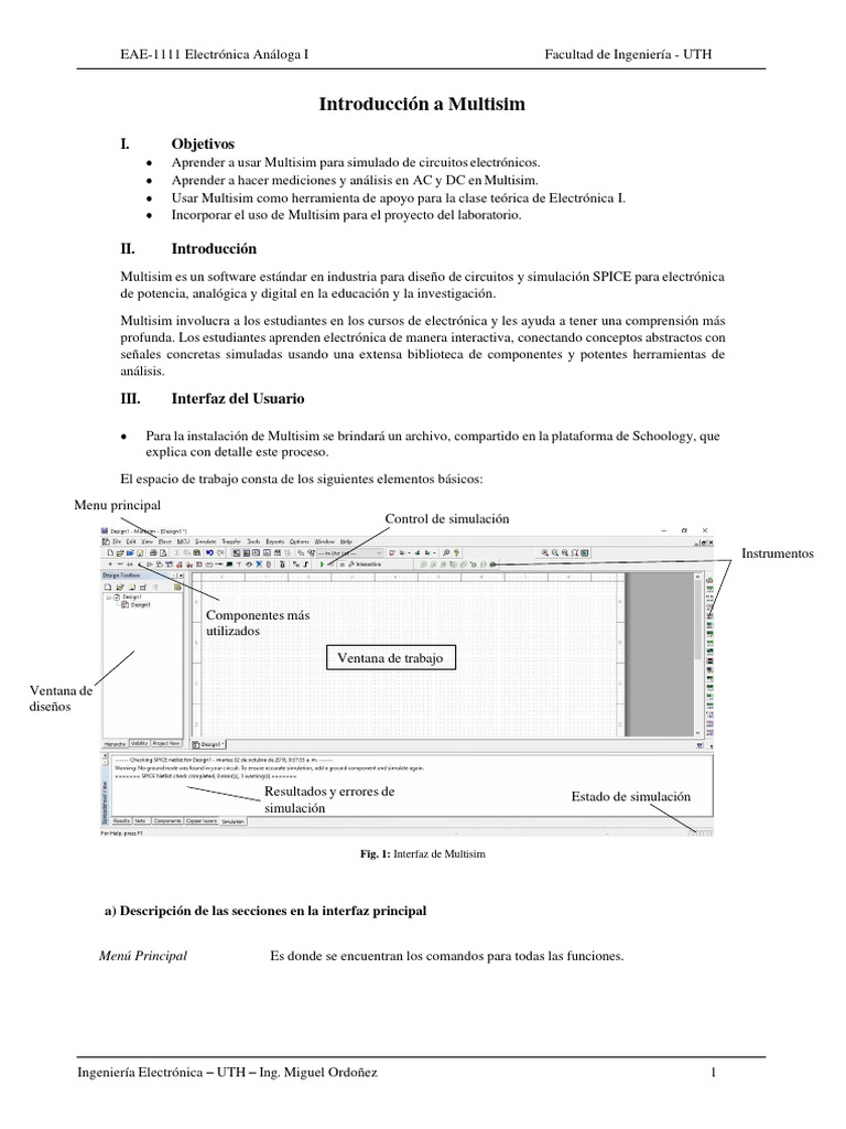 Introducción a NI Multisim | PDF | Electrónica | voltaje
