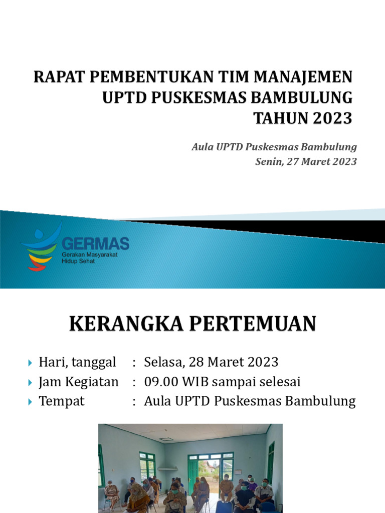 Rapat Pembentukan Tim Manajemen | PDF