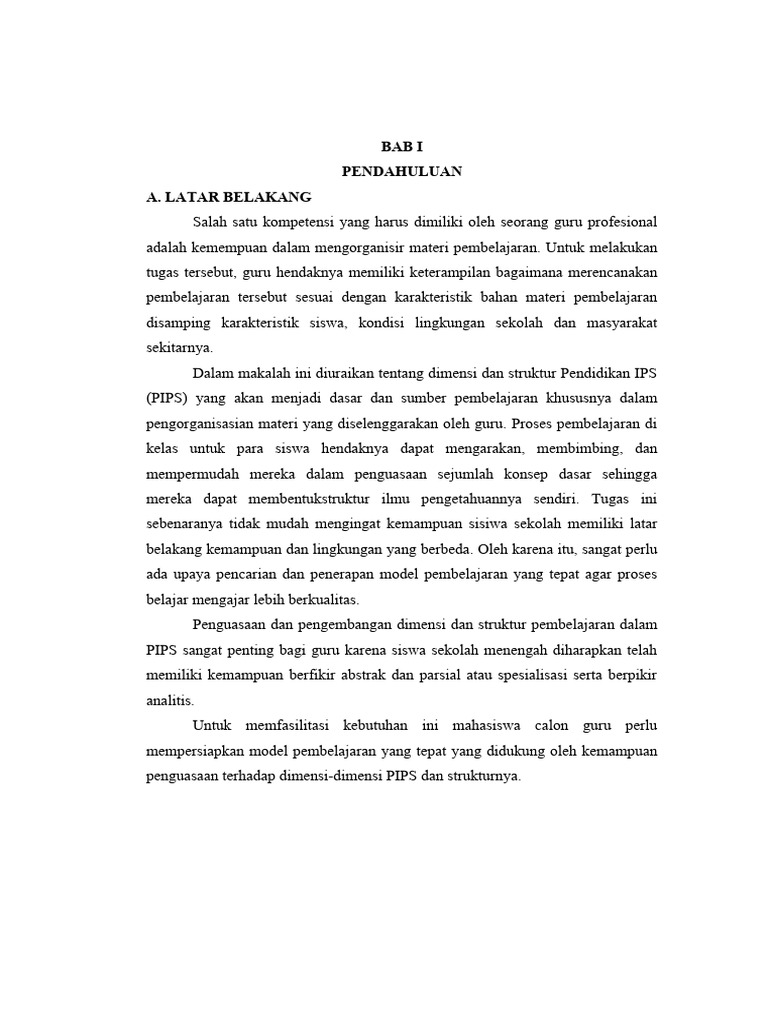 Dimensi dan Struktur Pembelajaran IPS | PDF | Pengembangan Diri