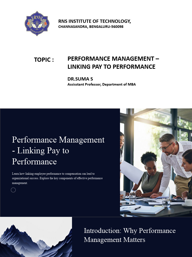 Performance Management Linking Pay To Performance | PDF | Performance ...