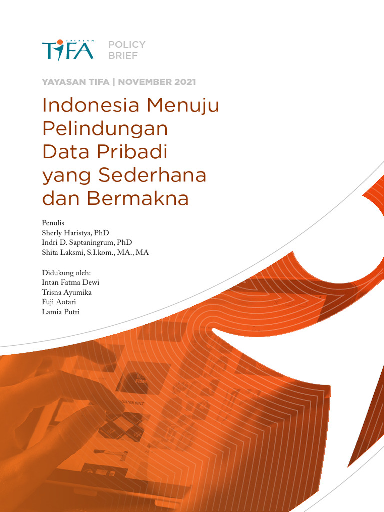 Tifa Policy Brief Indonesia Menuju Pelindungan Data Pribadi Yang ...