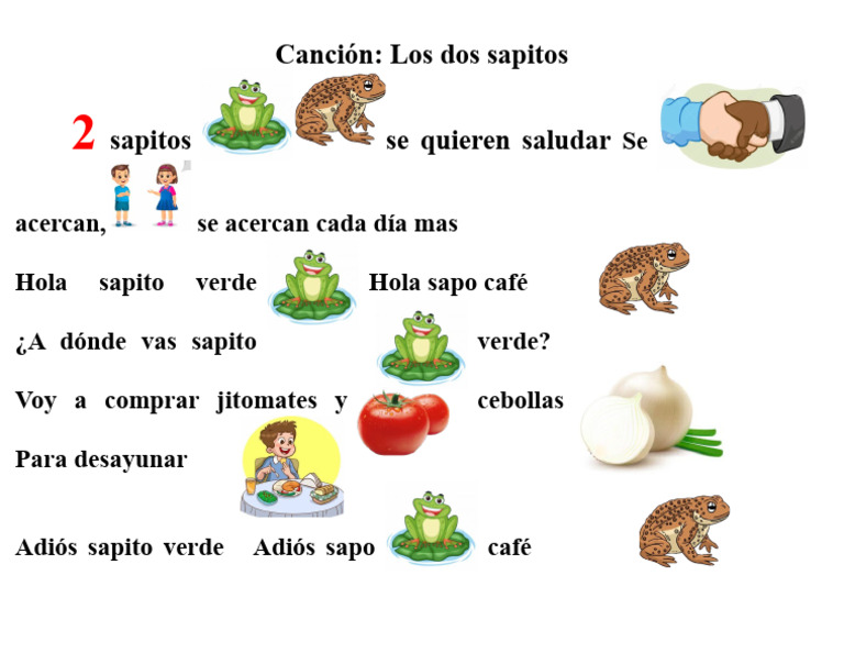 2 Sapitos Se Quieren Saludar Se Acercan | PDF
