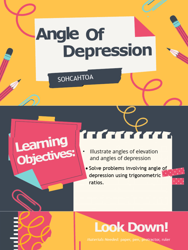 Day 3. Angle of Depression | PDF | Triangle | Triangle Geometry