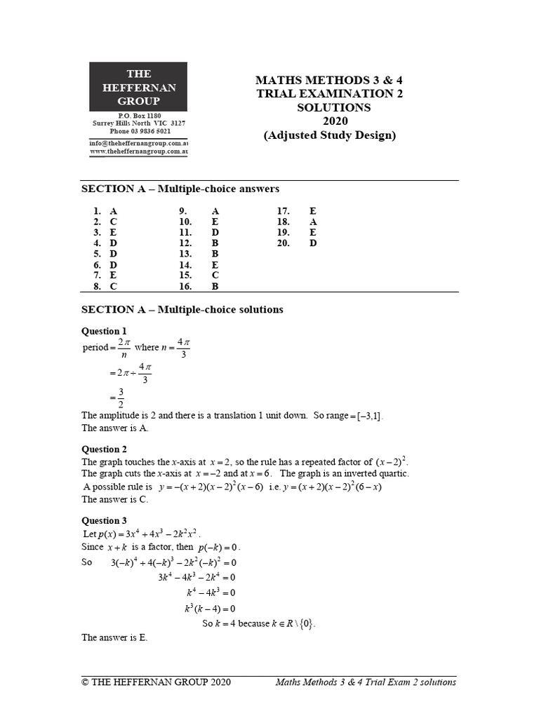 Heffernan MM Exam 2 2020 SOLUTIONS | PDF | Asymptote | Applied Mathematics