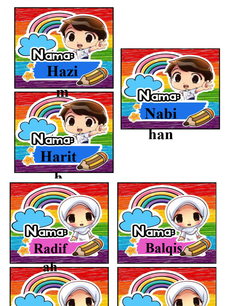 Label Meja Murid | PDF