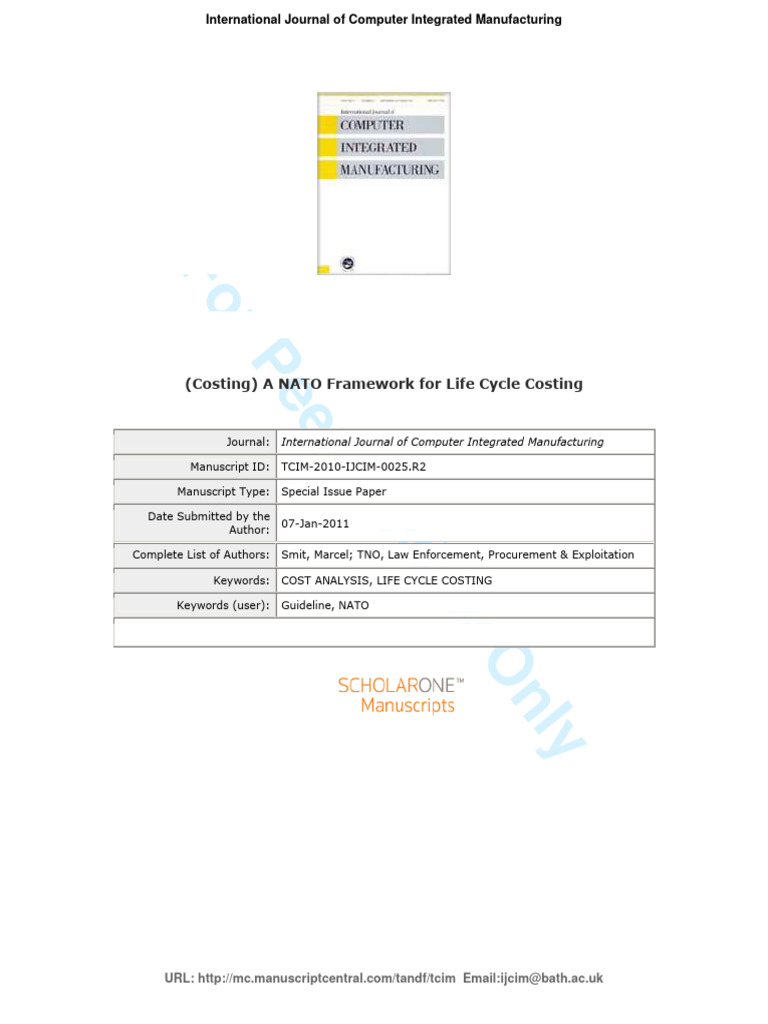 NATO's LCC Framework | PDF | Life Cycle Assessment | System