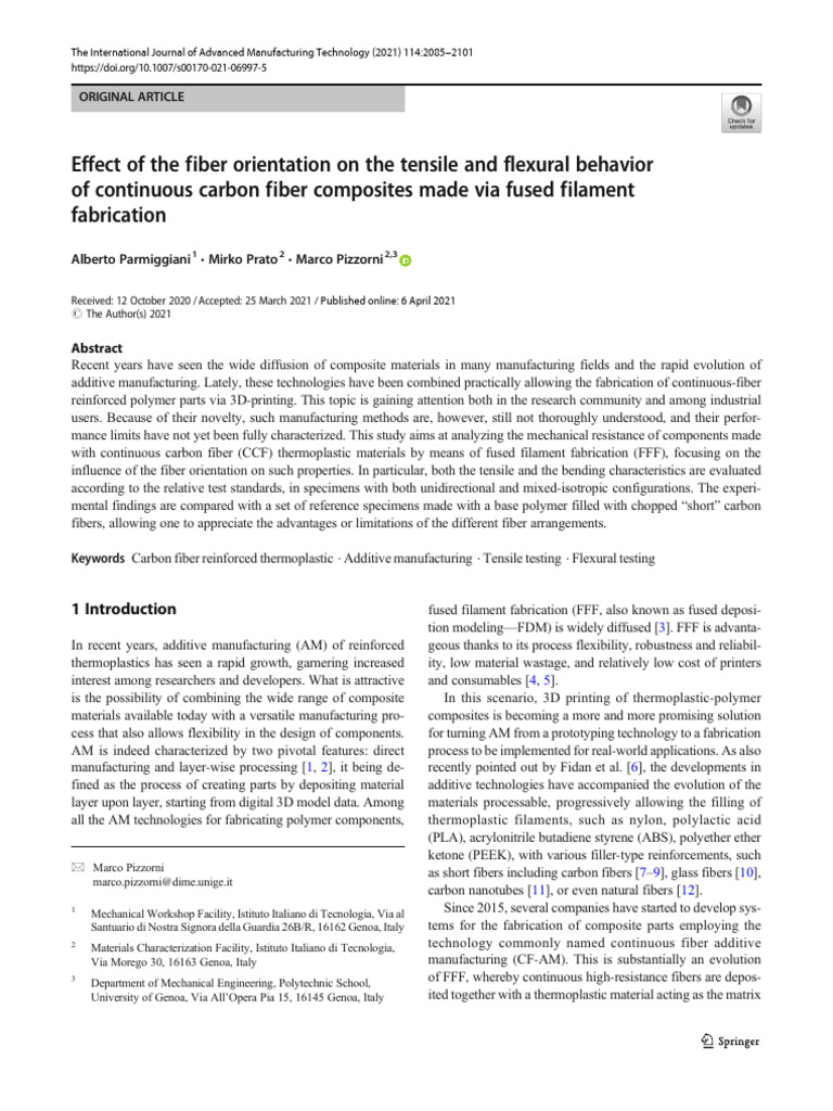 3 Effect of The Fiber Orientation On The Tensile and Flexural Behavior ...