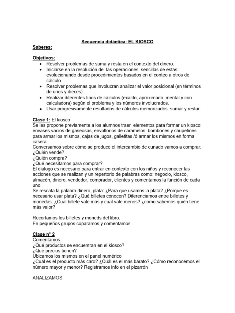 Secuencia N 5 MATE | PDF | Dinero | Billete de banco