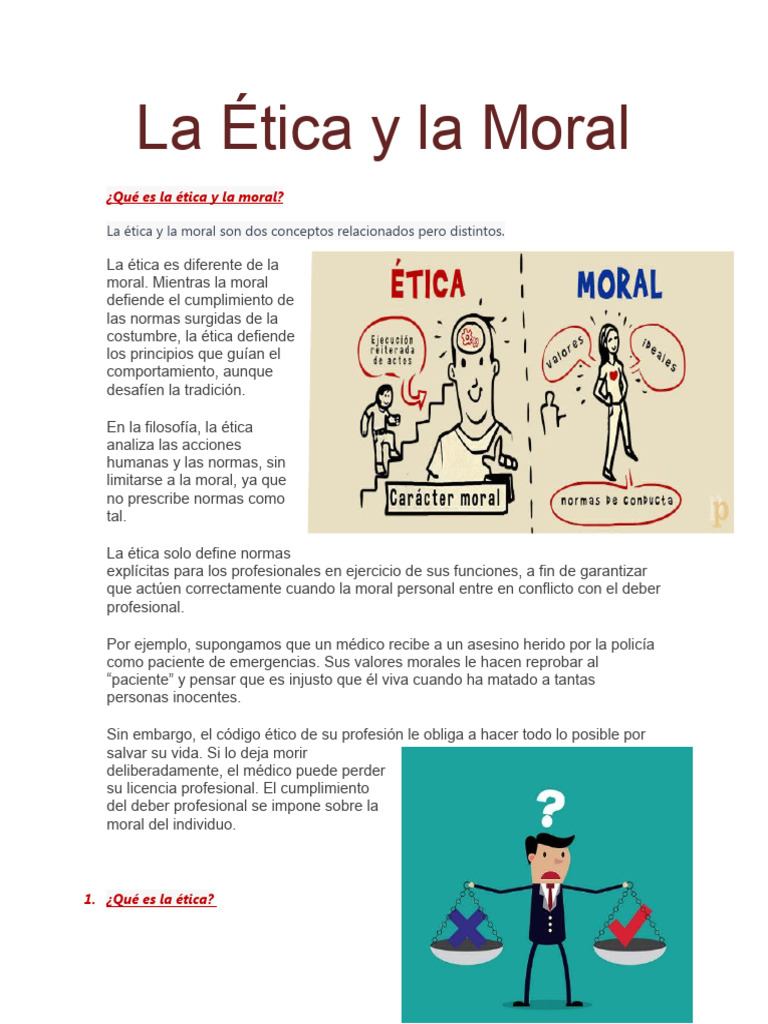 La Ética y La Moral | PDF | Moralidad | Bioética