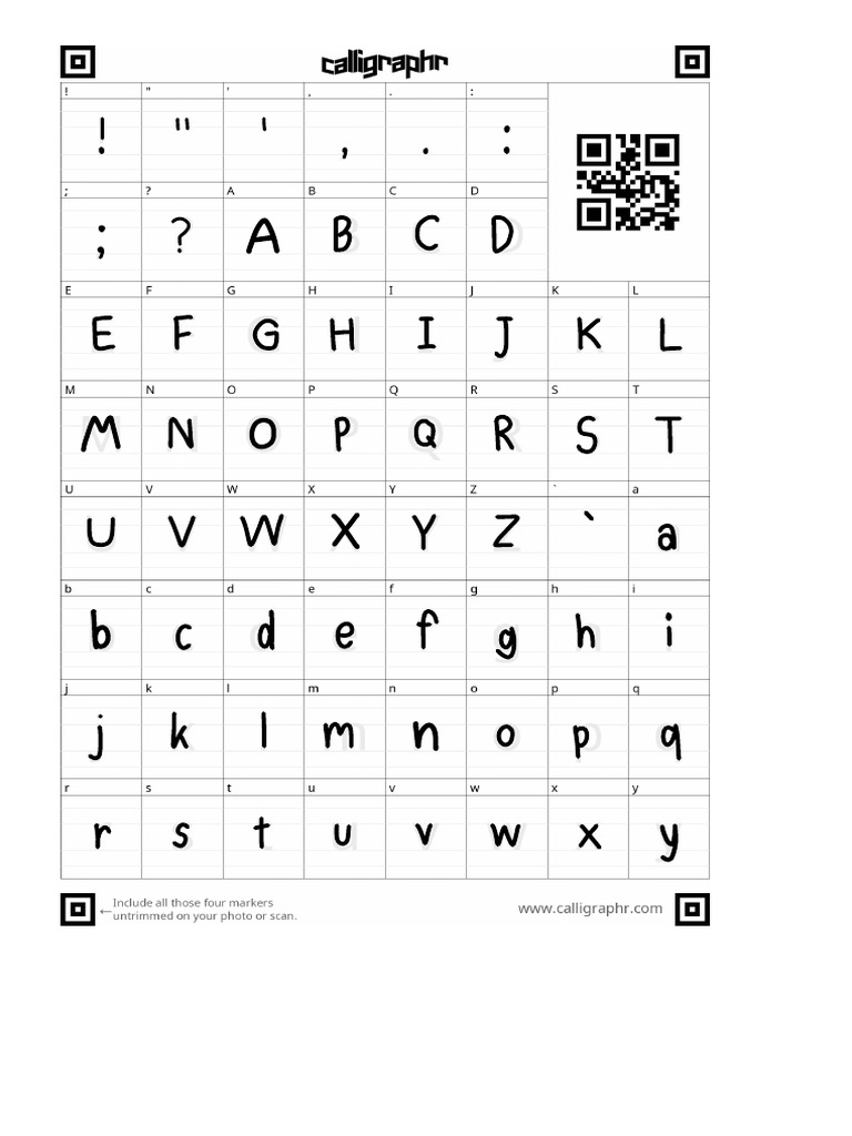 Calligraphr Template | PDF