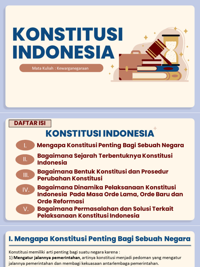 Konstitusi Indonesia-1 | PDF