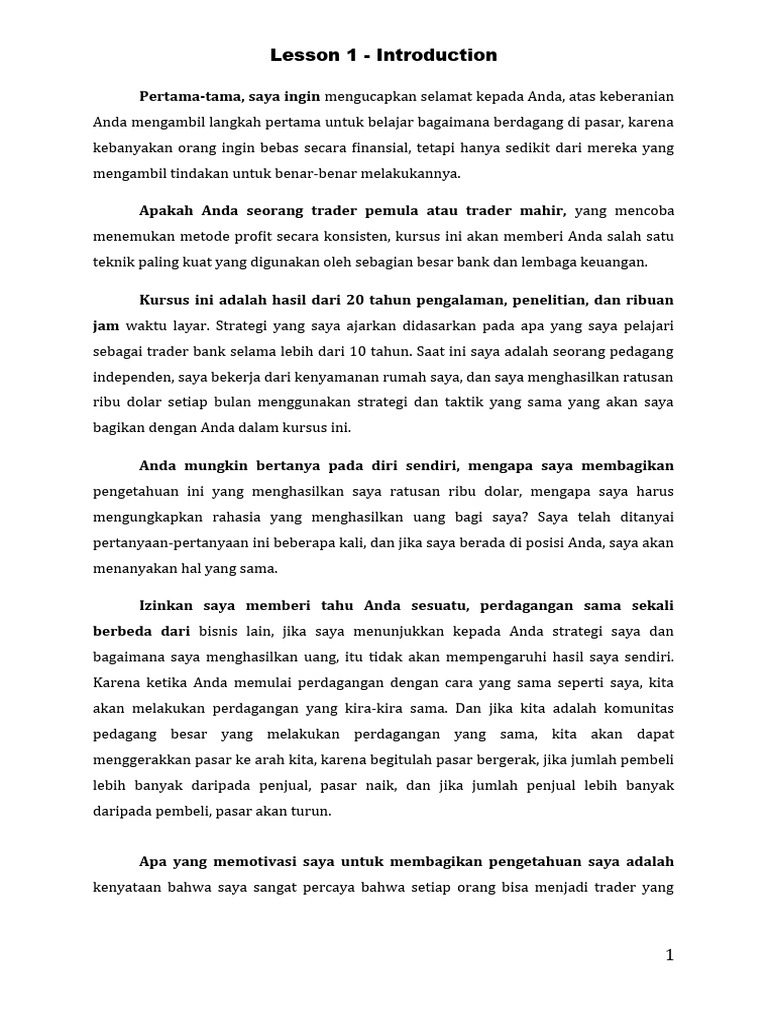 Module 1 Lesson 1 - Introduction | PDF