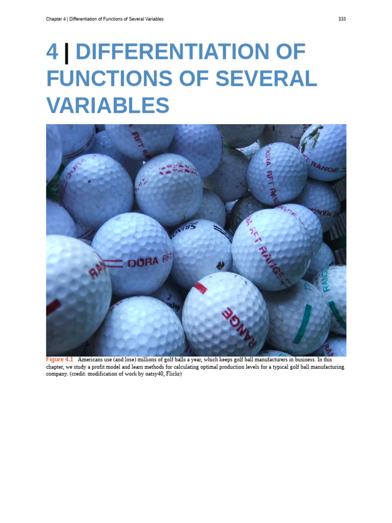 Openstax - Multivariable Functions & Partial Derivatives | PDF ...