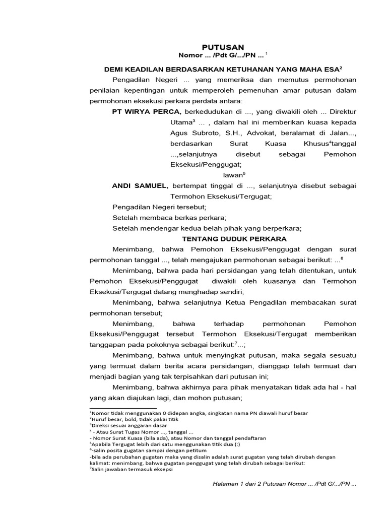 17 Putusan Perdata (Permohonan Pasal 225 HIR-295 RBG) Final - 17052013 ...