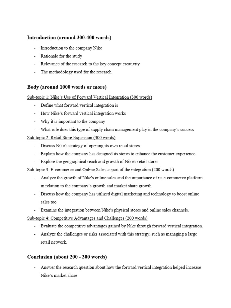 Business Management IA Outline | PDF