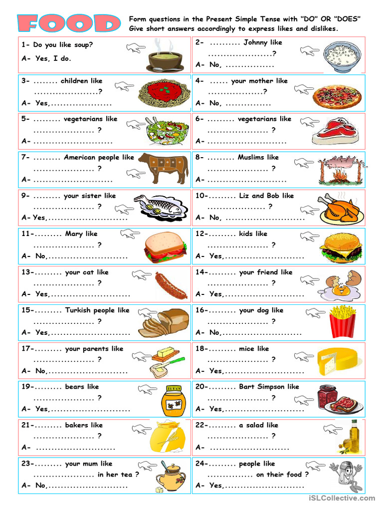 Simple Present - Questions | PDF | Hamburgers | Home Economics