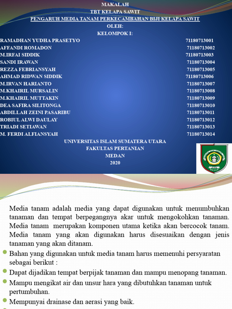 Power Point TBT Kelapa Sawit | PDF