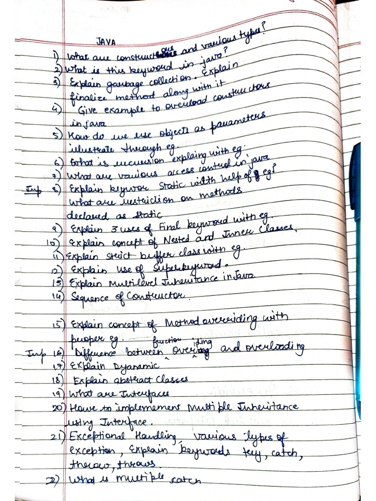 Java Imp Ques | PDF Java Imp Ques | PDF