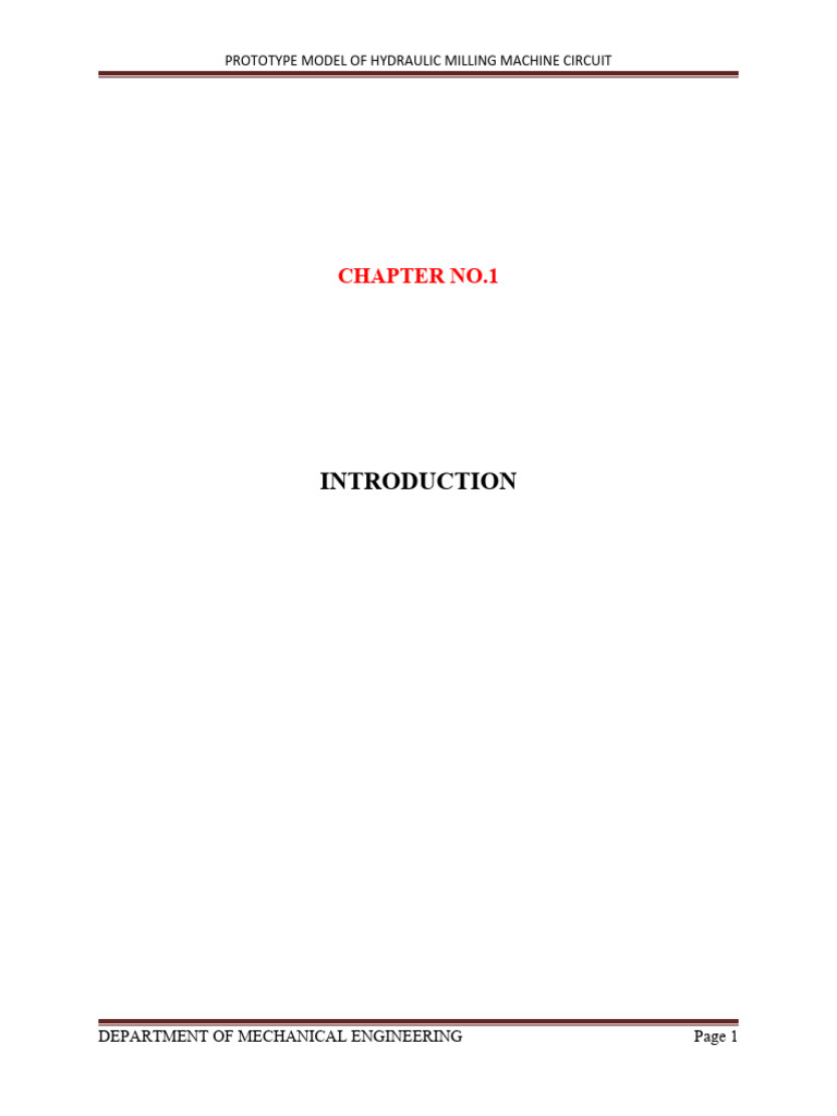 Prototype Model of Hydraulic Milling Machine Circuit | PDF | Pump ...