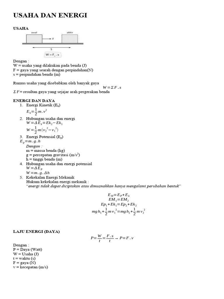 Fisika: Usaha dan Energi | PDF