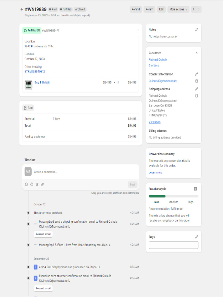 Quihuis10@Comcast - Net Receipt | PDF
