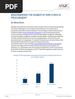 APQC - Sample Report | PDF | Supply Chain | Procurement