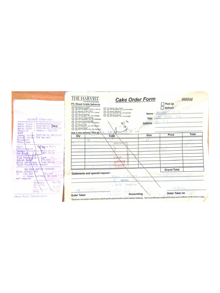 Cako Order Form | PDF