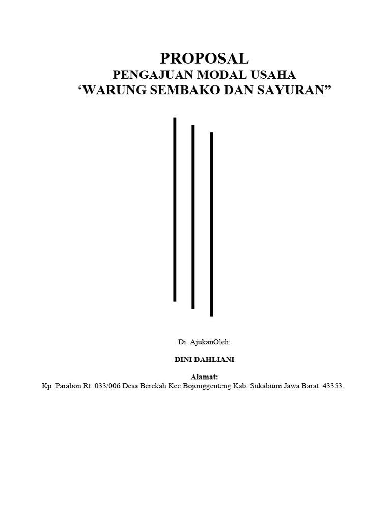 Proposal Modal Usaha Ke Baznas | PDF