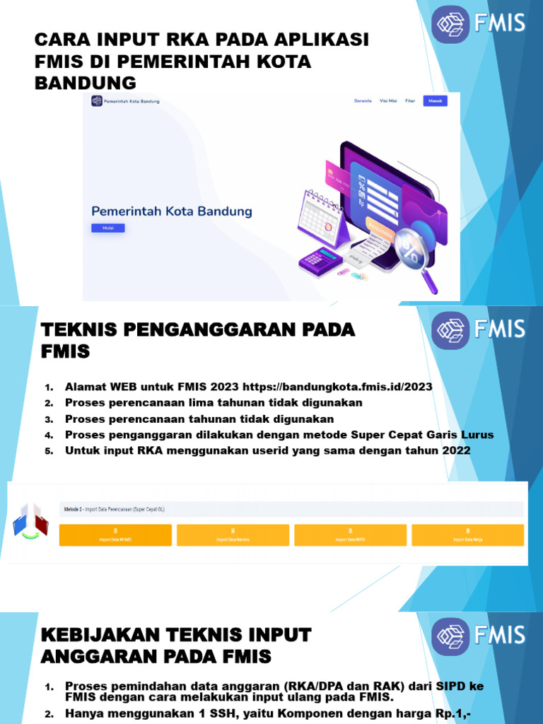 Input RKA di FMIS Kota Bandung | PDF