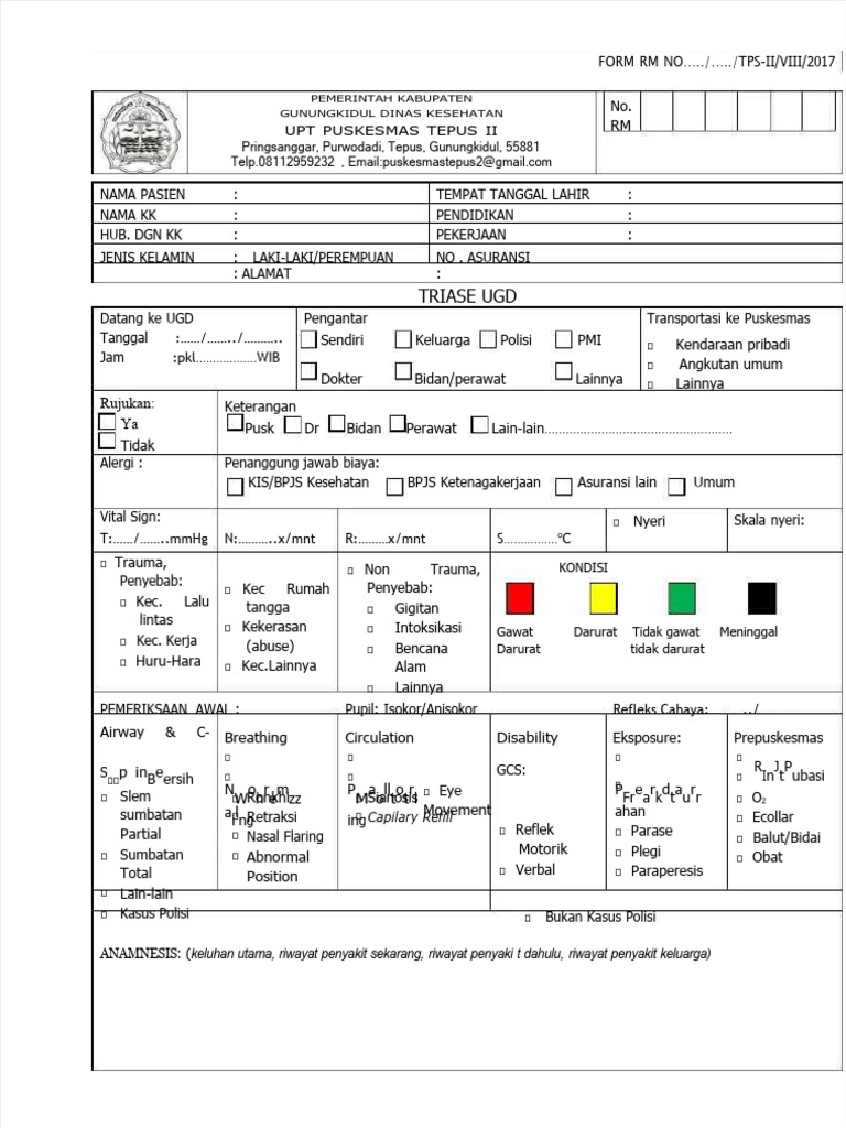 PDF Rekam Medis Unit Gawat Darurat Tepus II - Compress | PDF