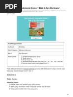 Latihan Soal Bahasa Indonesia Bab 4 Aku Bisa Kelas 1 SD | PDF