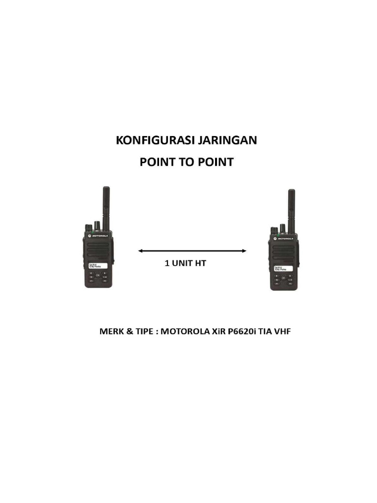 KONFIGURASI JARINGAN HT XiR P6620i - Page-0001 | PDF