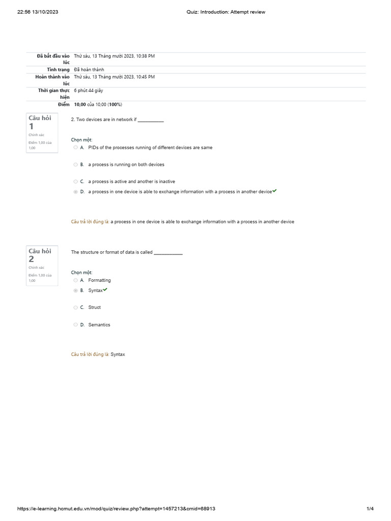 Quiz - Introduction - Attempt Review | PDF